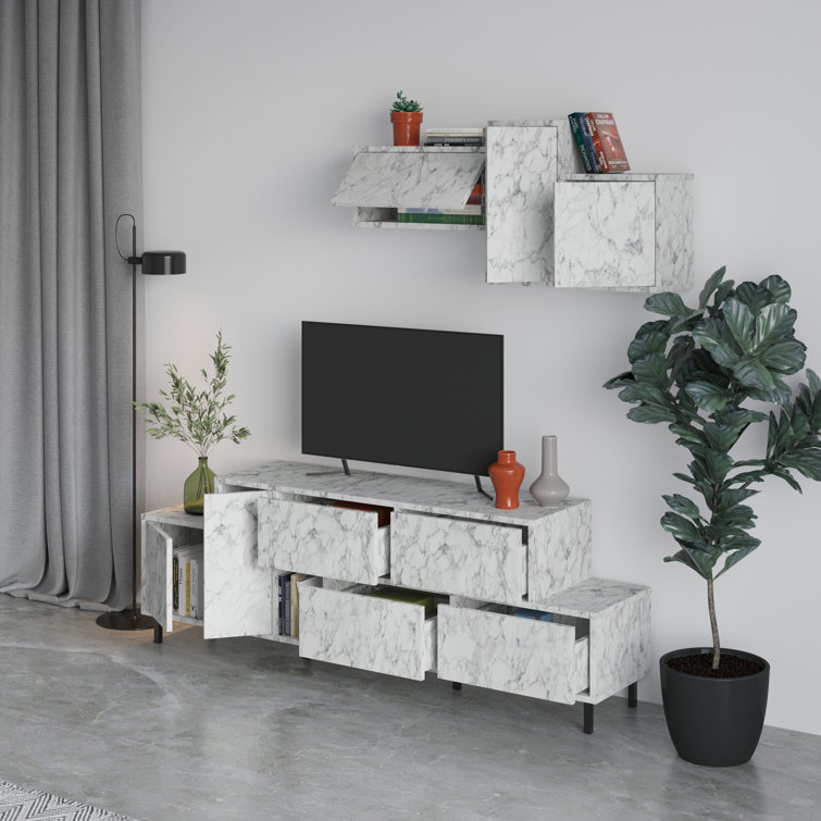 Ivy Bronx HERMES TV UNIT - CARRARA | Wayfair.co.uk